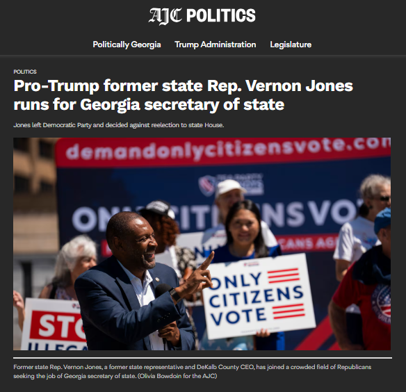 October Surprise: Vernon Jones Storms to Rebuild Georgia's Shattered ...